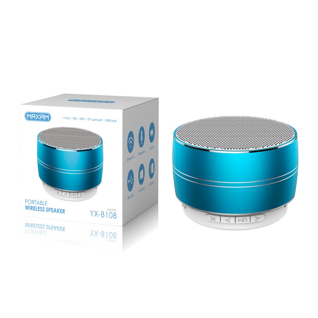 YX-B108 Blue 3W Wireless speaker – maxam