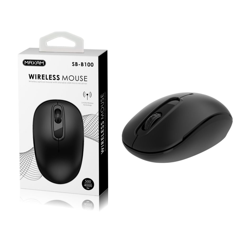 SB-B100 Black Wireless optical mouse – maxam