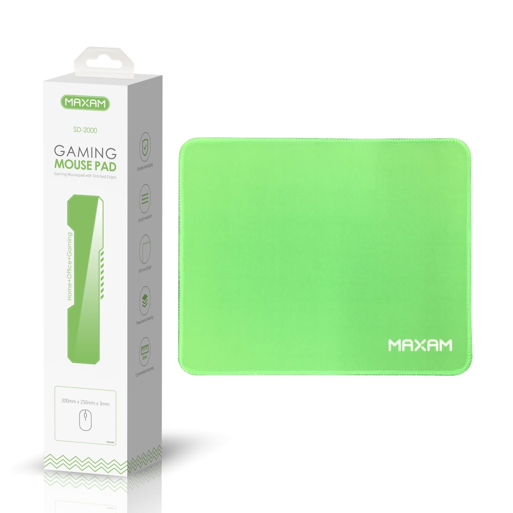 SD-2000 Light green Mouse Pad with Stitched Edge 250*300*3mm – maxam